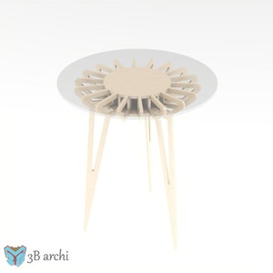 Side Table, Parametric Table Plan, Plywood Side Table, CNC Interior ...