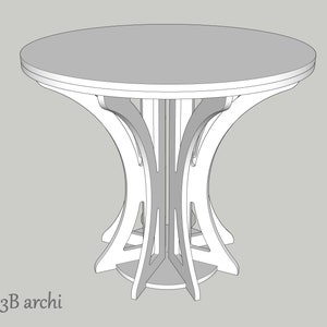 Round Dining Table, Plywood Dining Table Plan, Modern Furniture ...