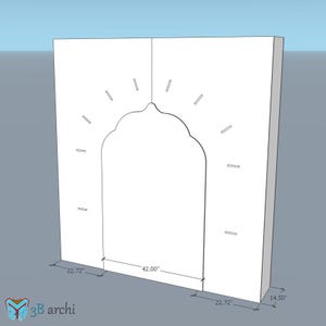 Elegant Square Arch 3D Template: CNC Files for Wedding Decor (digital ...