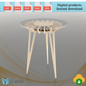 Side Table, Parametric Table Plan, Plywood Side Table, CNC Interior ...