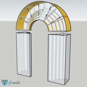 5 Layers 3D Arch Backdrop, for Weddings, Arch Backdrop Plans, CNC ...