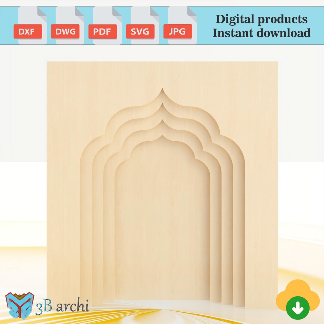 Elegant Square Arch 3D Template: CNC Files for Wedding Decor (digital ...