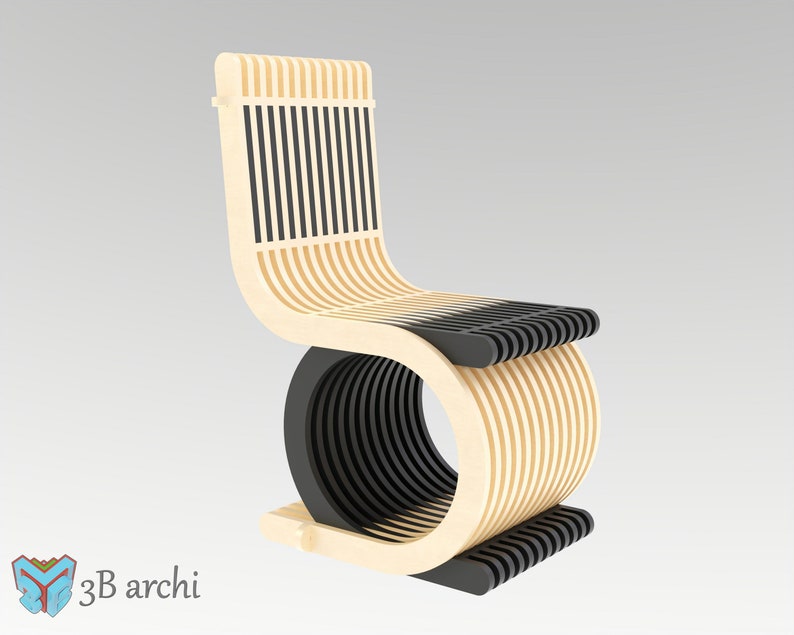 Parametric Chair Wooden Dining Chair CNC Chair Design - Etsy