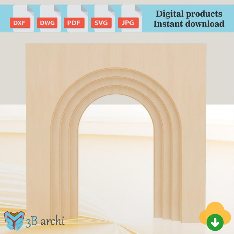 3D Square Arch Backdrop Template: CNC Files for Wedding Decor (digital ...