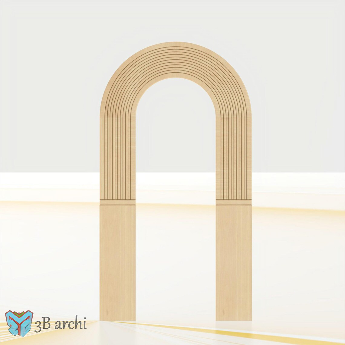 Ripple Arch Backdrop CNC File: Fluted Panel Template (digital Download ...