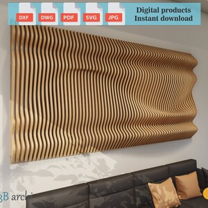Parametric Wave Wall CNC Plans: Modern Interior Design (digital File ...