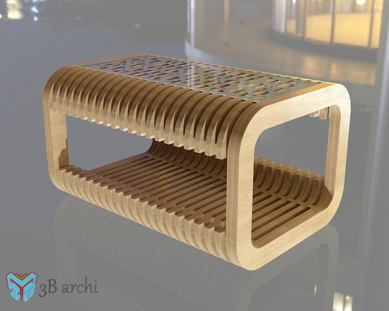Parametric Coffee Table Modern Furniture Plywood Table - Etsy