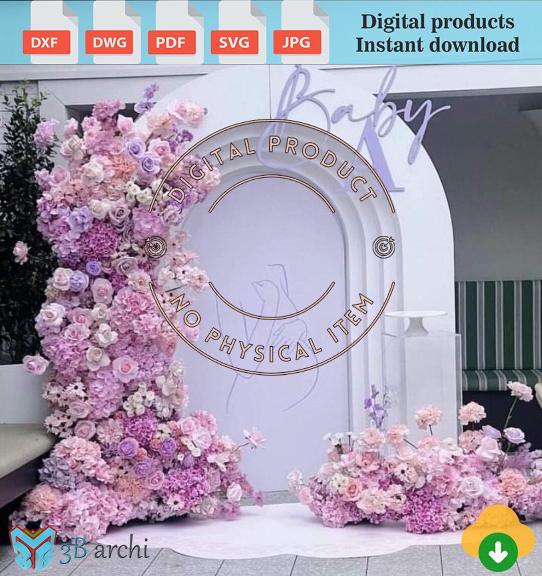 3D Arch Backdrop CNC Template: Ripple Design (digital File) - Etsy