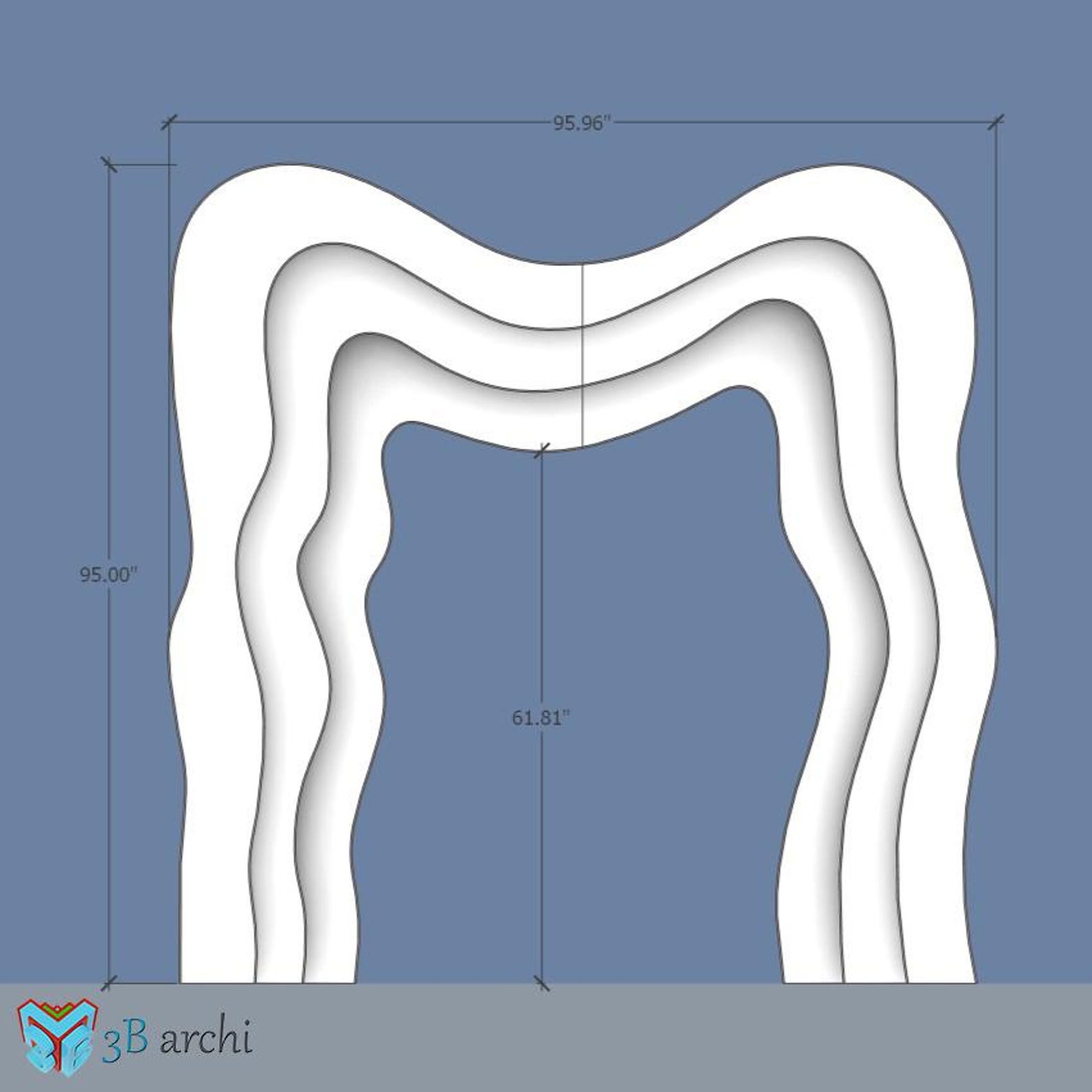 Wavy Arch Prop Template: 3D Backdrop, CNC Ready (digital File) - Etsy