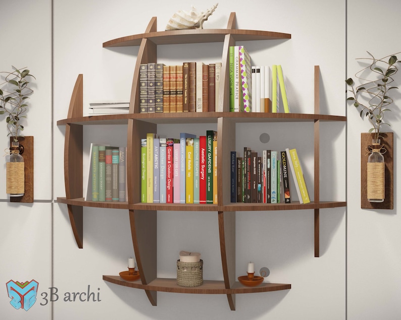 Buy Sphere Bookshelf Parametric Waffle Shelf Hemispherical Online in ...