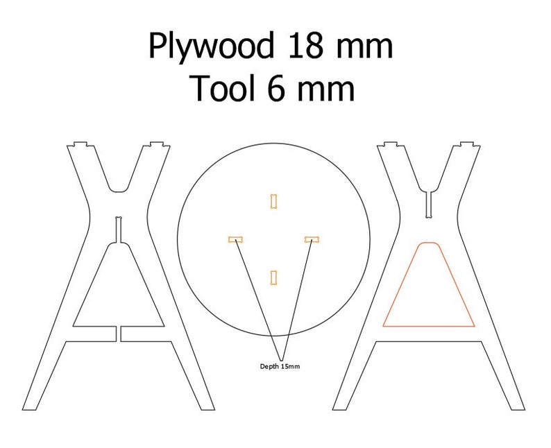 CNC Cocktail Table Plan (dxf, Dwg, Pdf, Svg, Jpg) Digital Download - Etsy