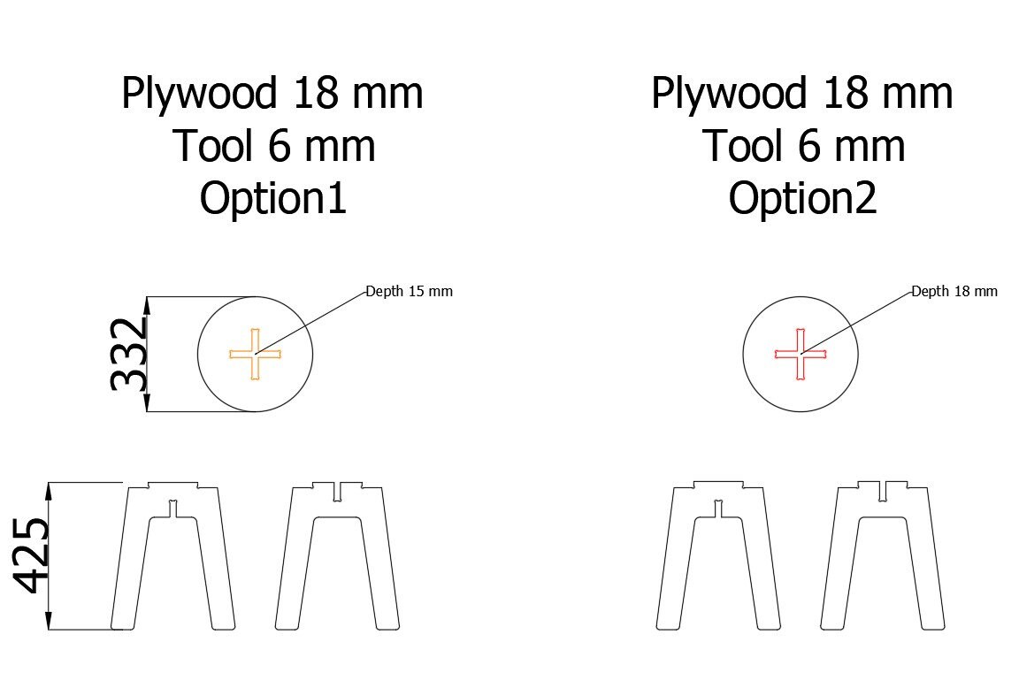Plywood Table CNC Stool Plans CNC Router Cut Files MDF - Etsy