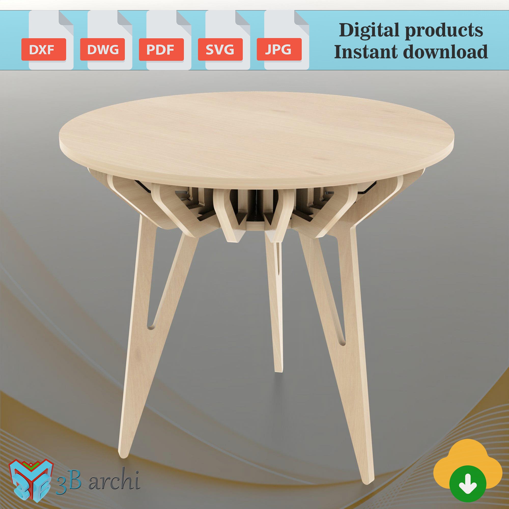 Side Table Parametric Table Plan Plywood Side Table CNC - Etsy