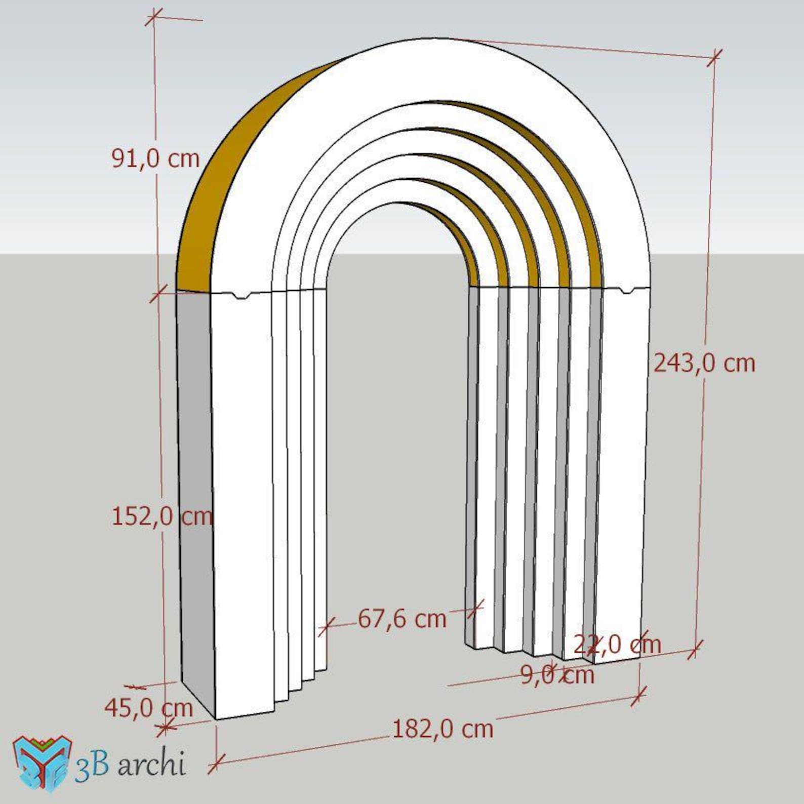 5-layer Arch Backdrop CNC Plan, Wedding Decor DXF Template (digital ...