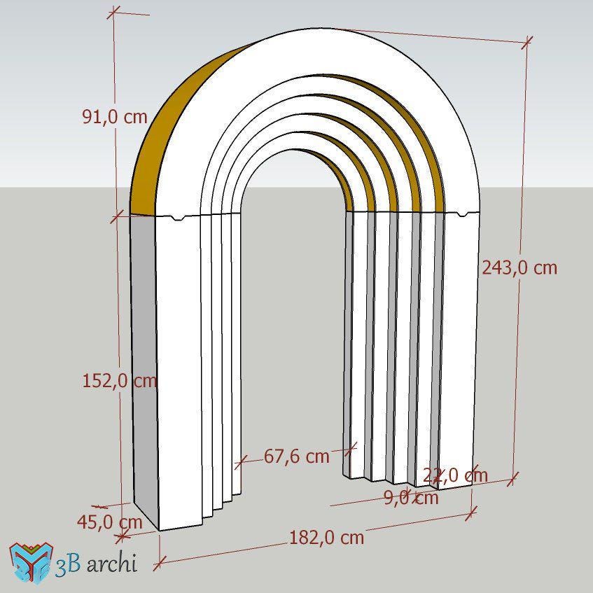 5-layer Arch Backdrop CNC Plan, Wedding Decor DXF Template (digital ...