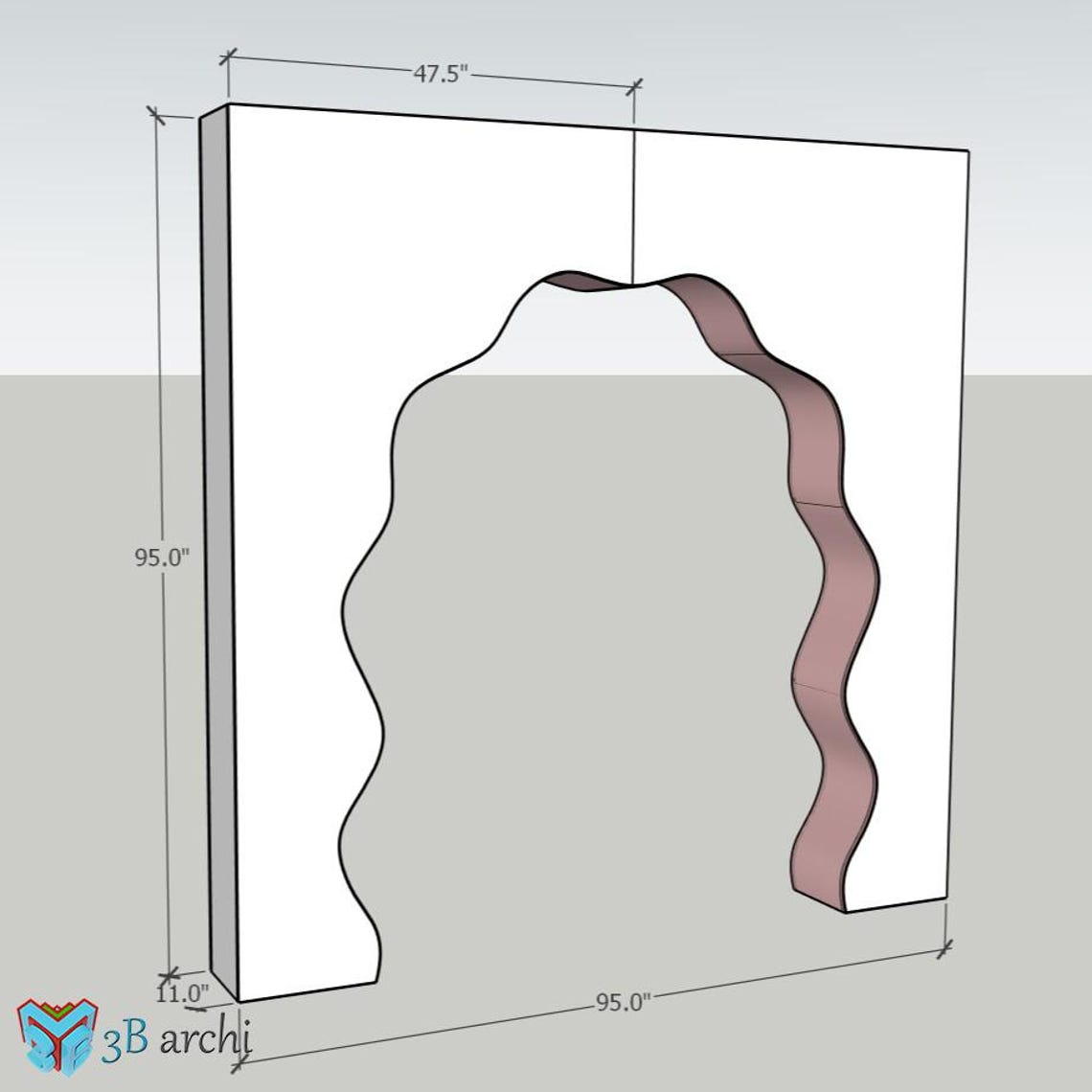 Wavy Arch Prop Template: 3D Backdrop CNC Files (digital File) - Etsy