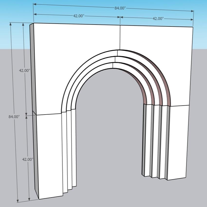 3D Square Top Arch 7-7ft: CNC Files for Wedding Decor (digital Download ...