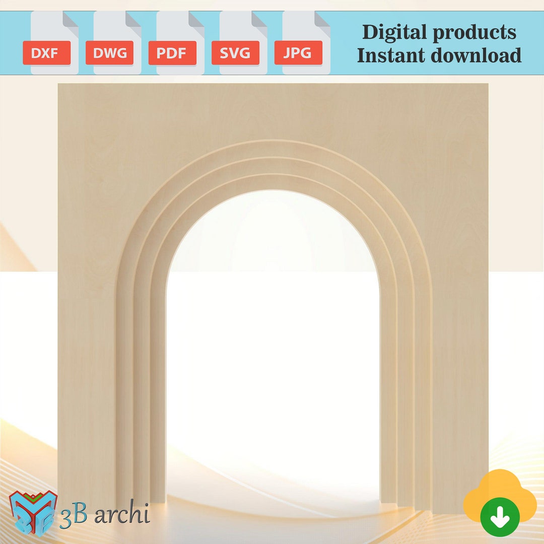 3D Square Arch Backdrop Template: CNC Files for Wedding Decor (digital ...