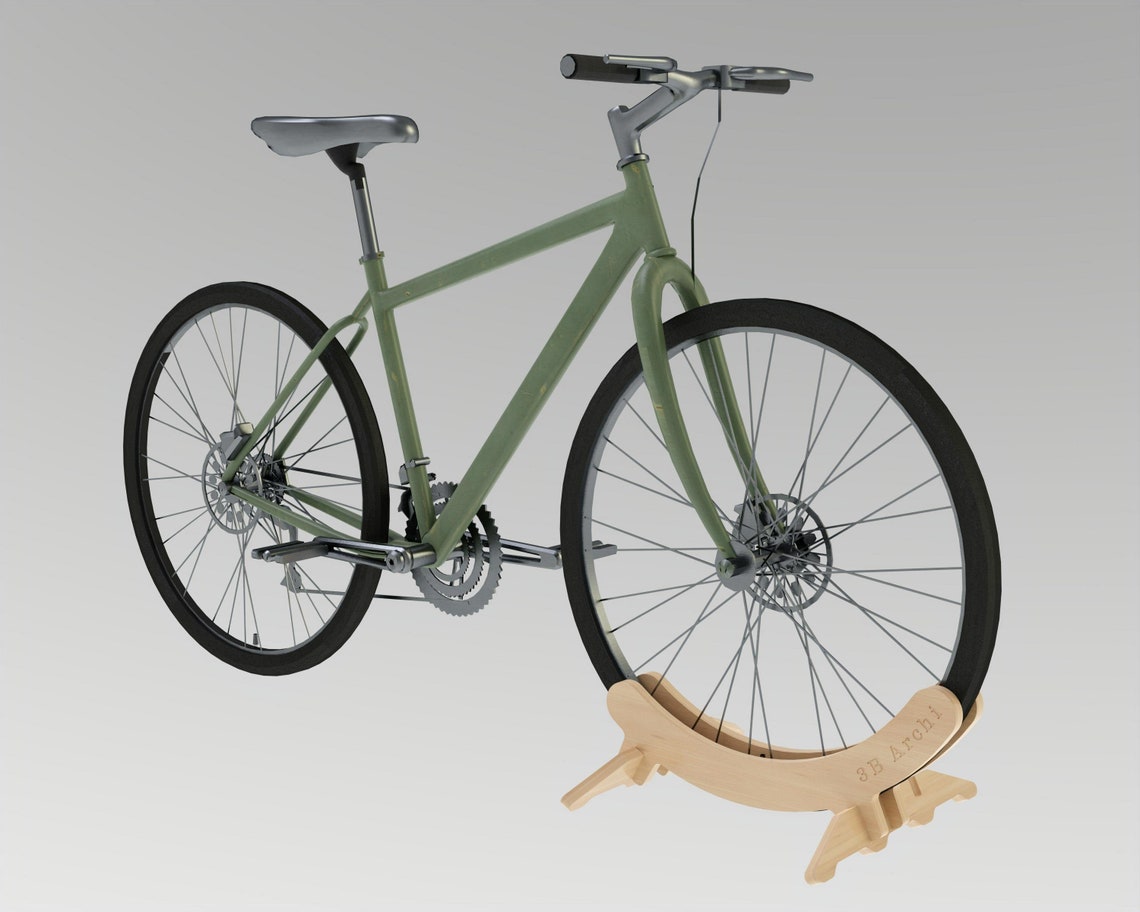 Wooden Bike Stand Bike Floor Stand Bike Rack Cnc Bike - Etsy