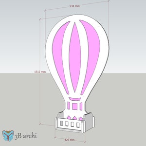 3D Hot Air Balloon, Air Balloon Plan, CNC Balloon Stand, Hot Air ...
