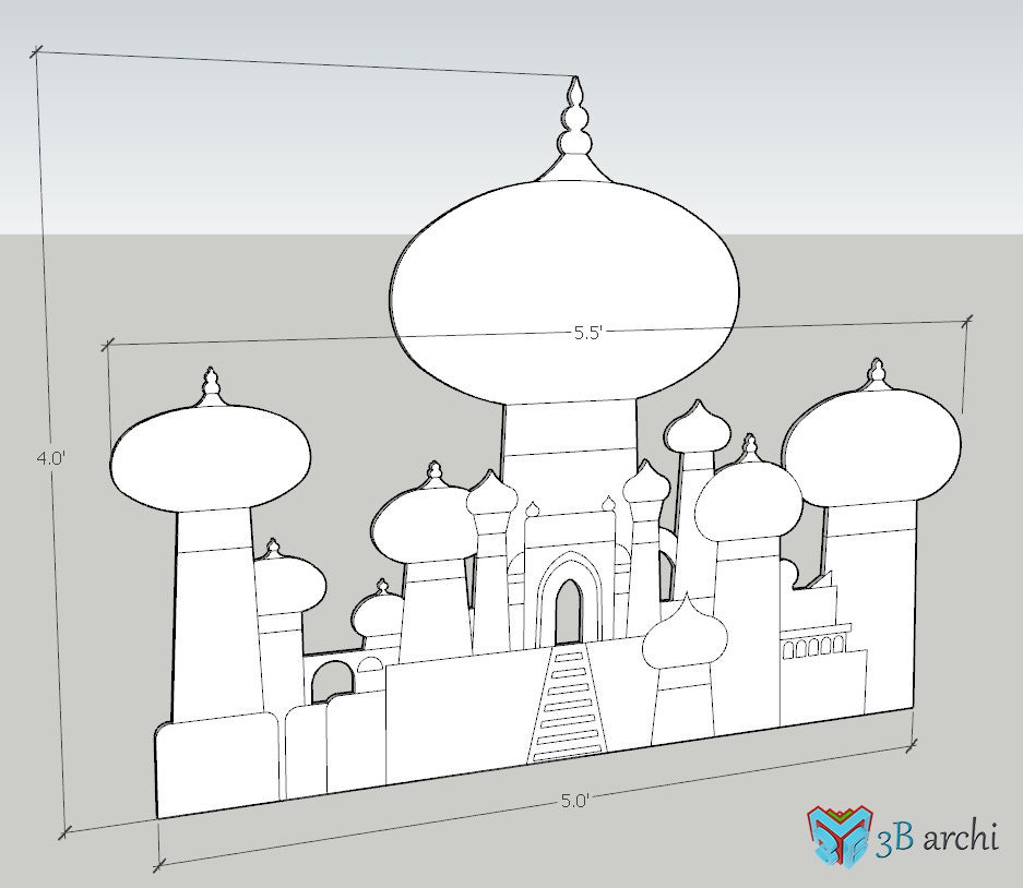 Aladdin's Castle CNC Plan: Arabian Palace Template (digital File) - Etsy
