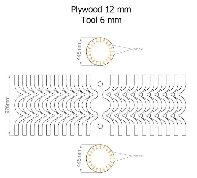 Parametric Cocktail Table CNC DXF Plans: Bar Height Pub Table (digital ...