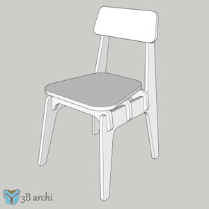 Dining Chair Plans Modern Chair Design CNC Dining Chair - Etsy