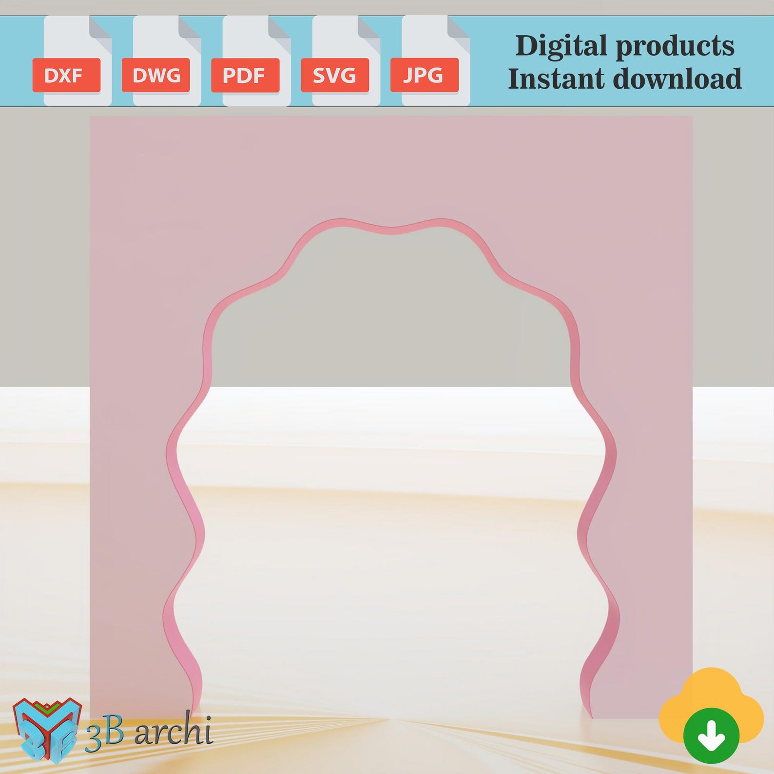 Wavy Arch Prop Template: 3D Backdrop CNC Files (digital File) - Etsy