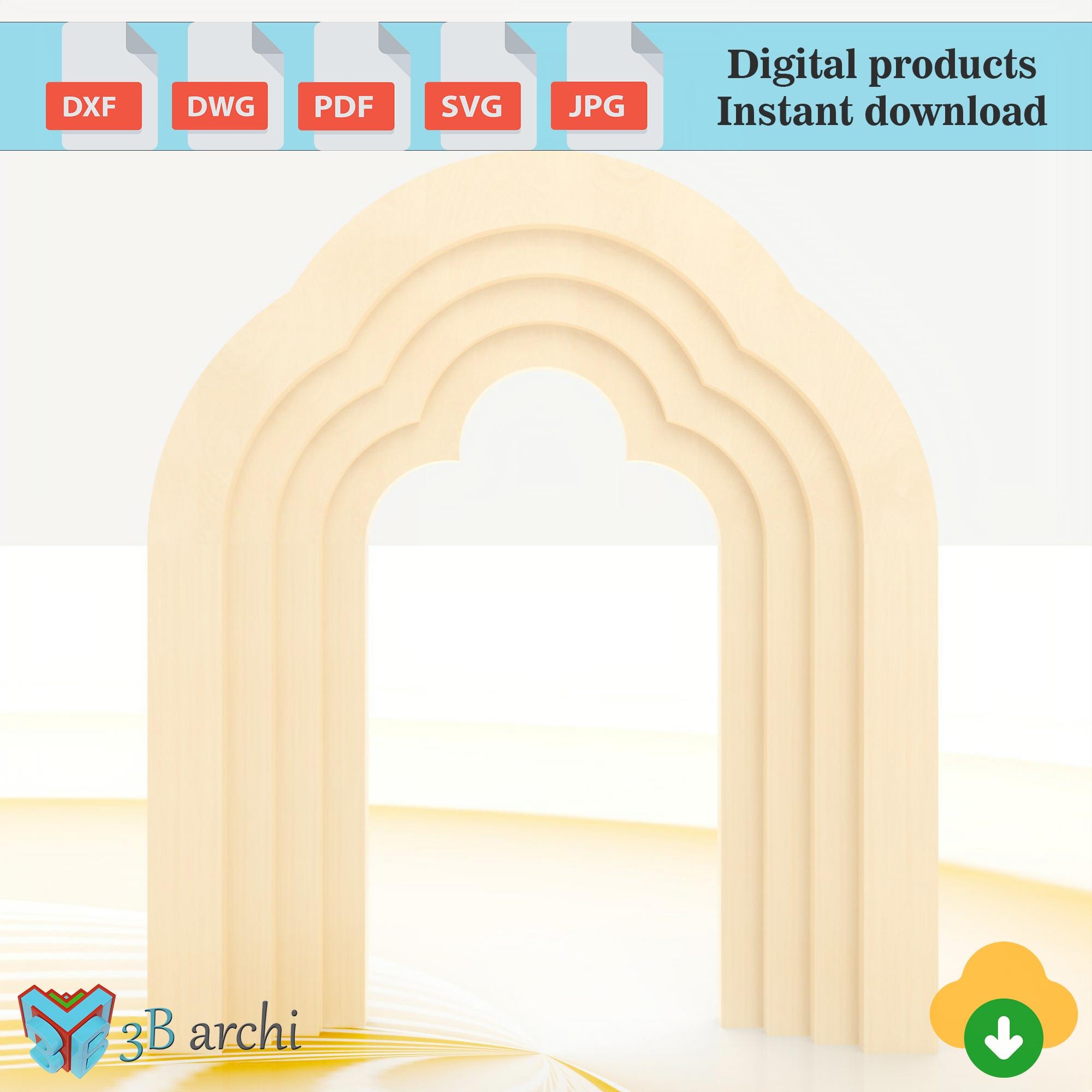 Ripple Arch Backdrop CNC Files: Wedding Arch DXF Template (digital ...