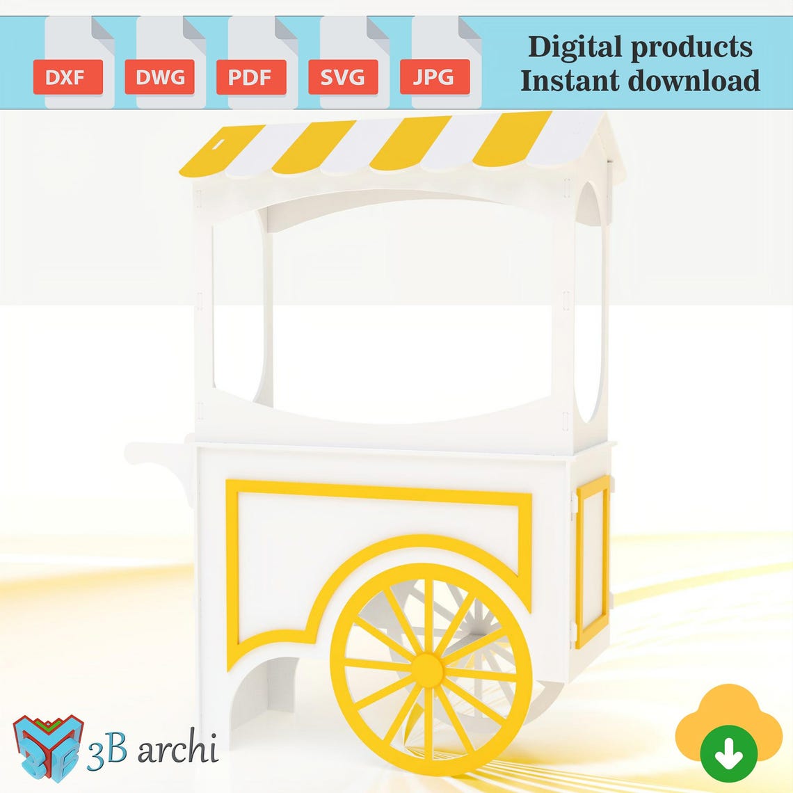 CNC Candy Cart Plans: DXF Router Files for Party Decor - Etsy