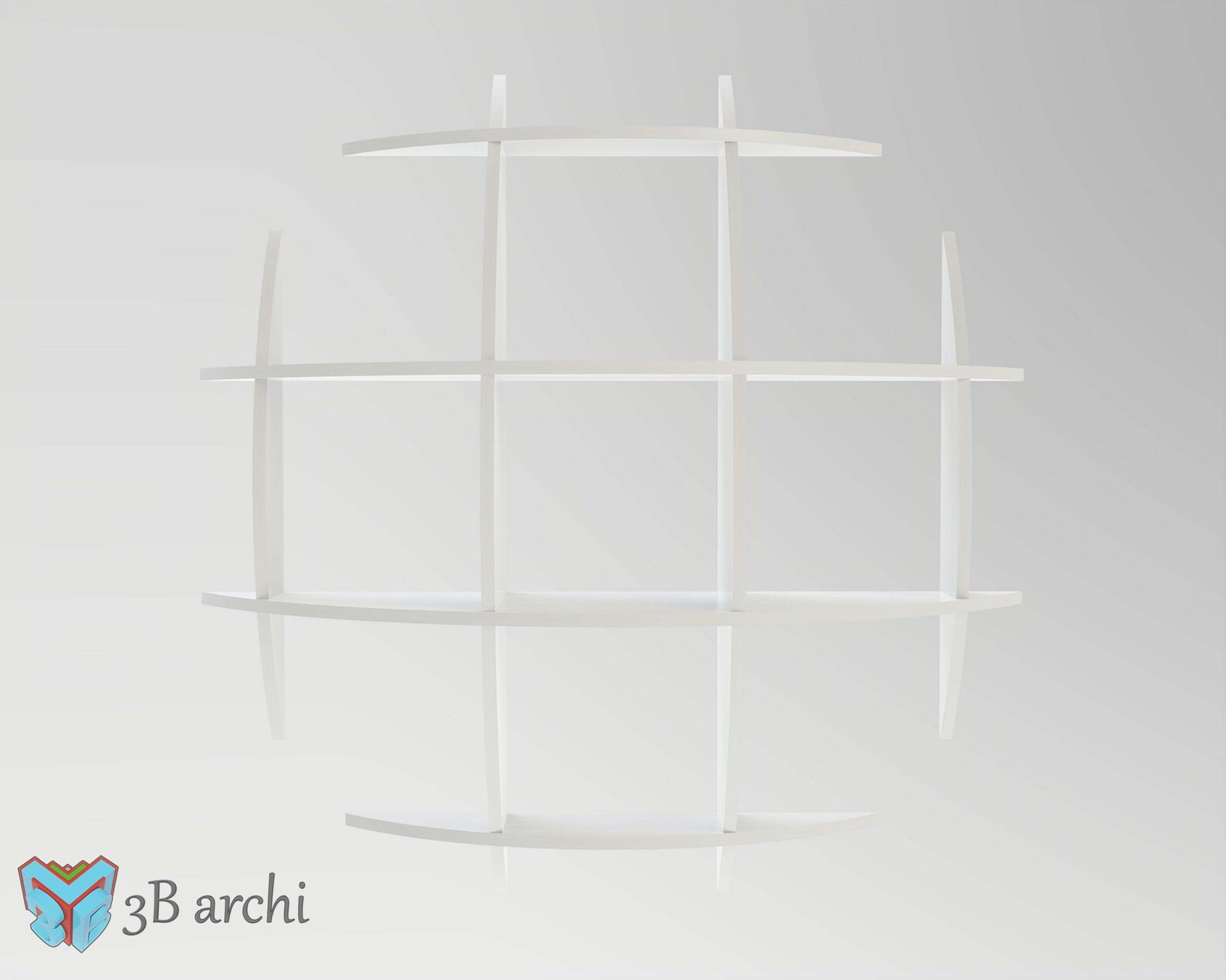 Sphere Bookshelf, Parametric Waffle Shelf, Hemispherical Shelf, Wall ...