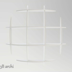 Sphere Bookshelf, Parametric Waffle Shelf, Hemispherical Shelf, Wall ...