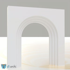 3D Square Top Arch, Elegant 3D Arch Backdrop Templates - Wedding Decor ...