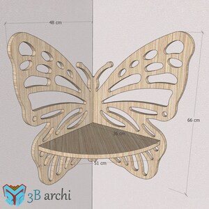 Butterfly Corner Shelf CNC Plan: Laser Cut Vector File (digital ...