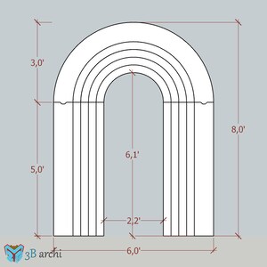 5 Layers 3D Arch Backdrop, for Weddings, Arch Backdrop Plans, CNC ...