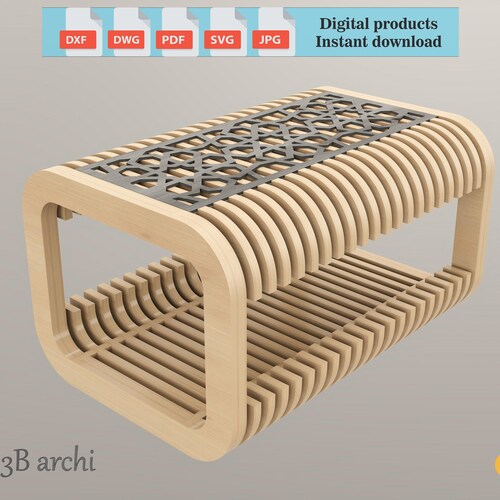 Parametric Coffee Table CNC Cutting Dxf Files Vector Files for - Etsy