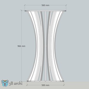 Round Cocktail Table, Cake Stand, Bar Height Pub Table, Parametric ...