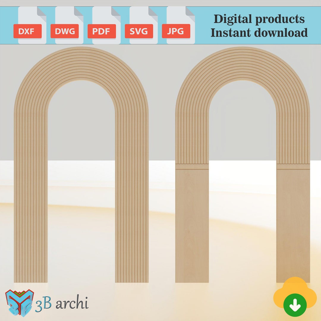 Ripple Backdrop Arch CNC File: Fluted Panel Template (digital Download ...