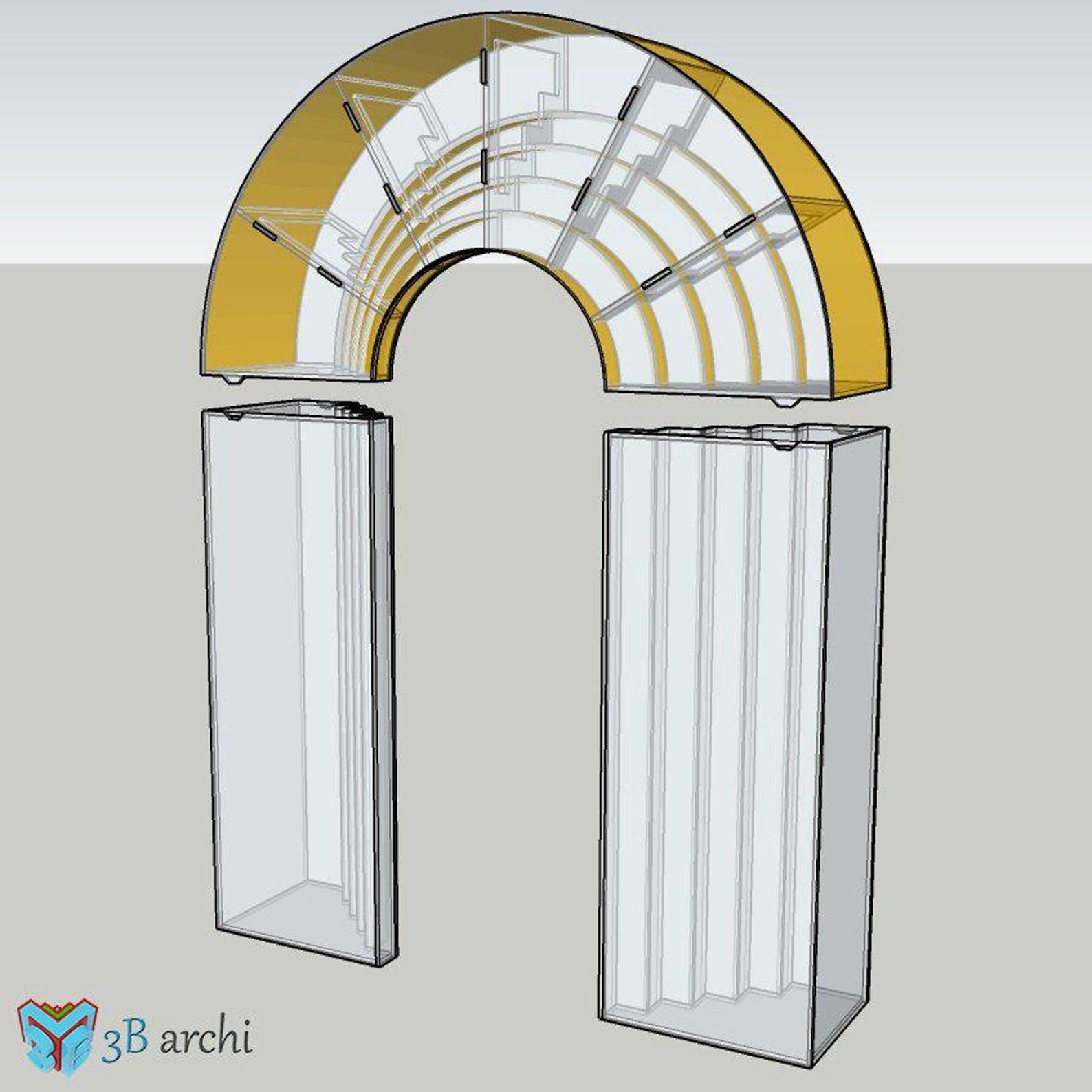5-layer Arch Backdrop CNC Plan, Wedding Decor DXF Template (digital ...