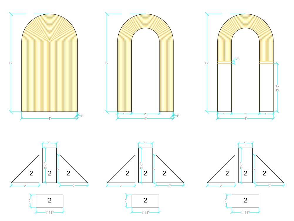 Ripple Backdrop Arch CNC File: Fluted Panel Template (digital Download ...