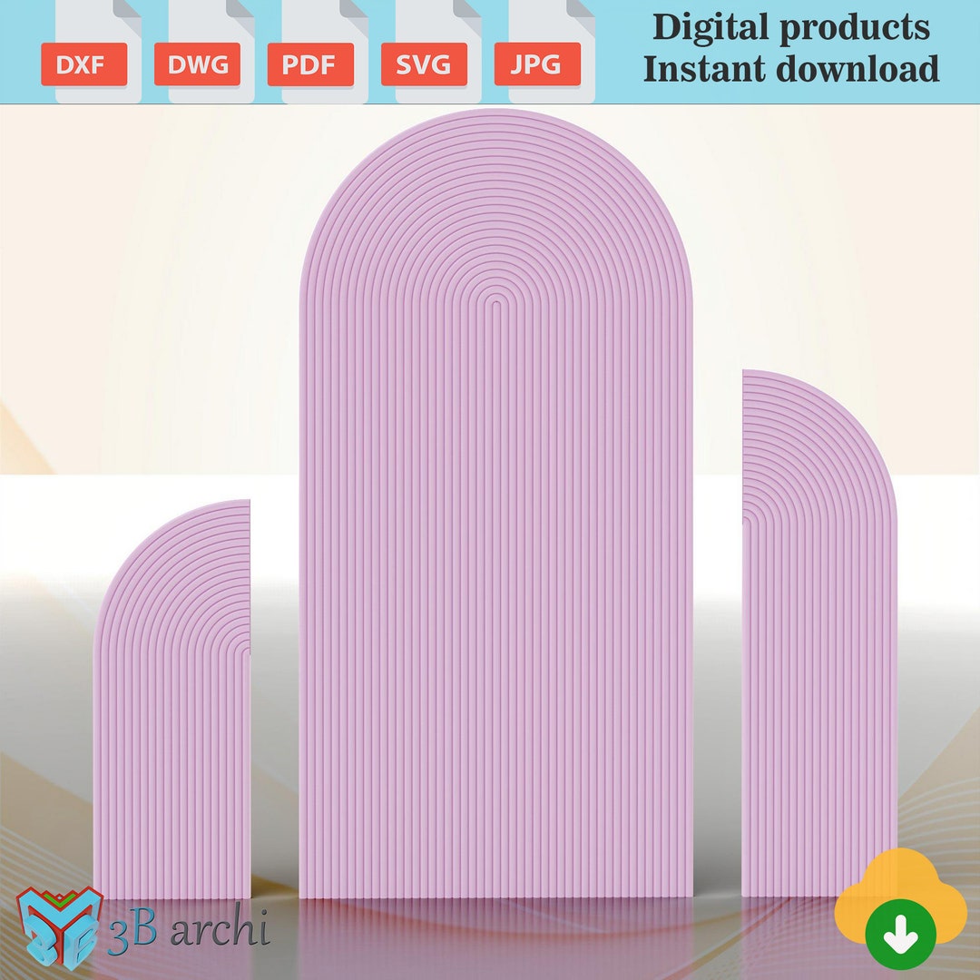 Ripple Arch Backdrop CNC Files: Fluted Panel Set (digital Download) - Etsy