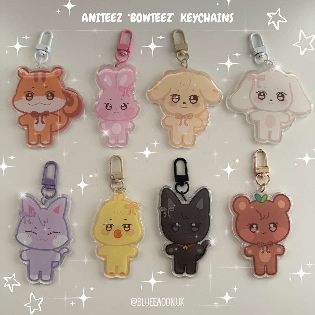 ATEEZ 'bowteez' Character Keychains - Etsy
