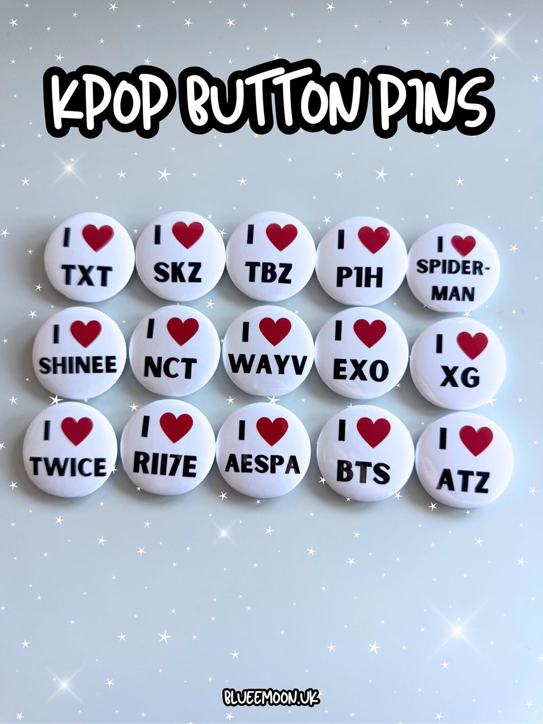 KPOP Button Pins - Etsy