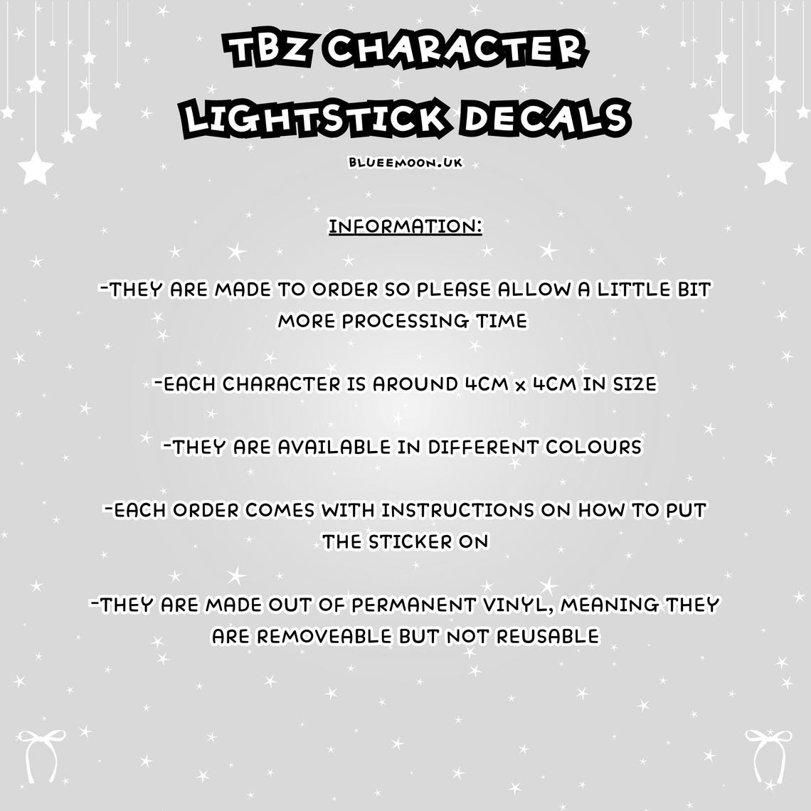 The Boyz Lightstick Decals - Etsy