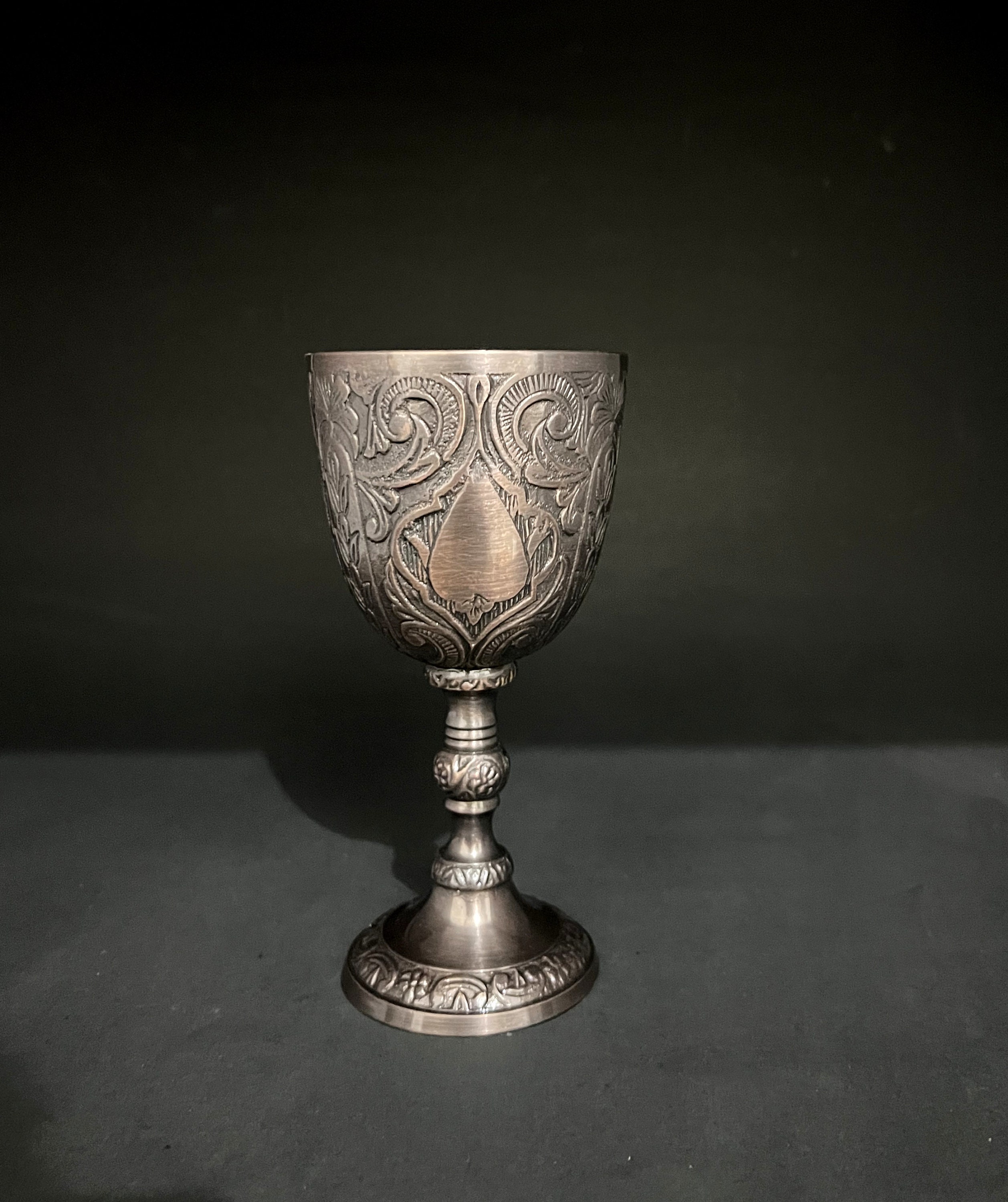 Handmade Brass Wine Goblet: Engraved Royal Chalice, 6 Inch - Etsy