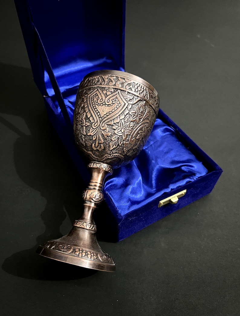 Handmade Brass Chalice Goblet for Communion Cup With Box Nautical ...
