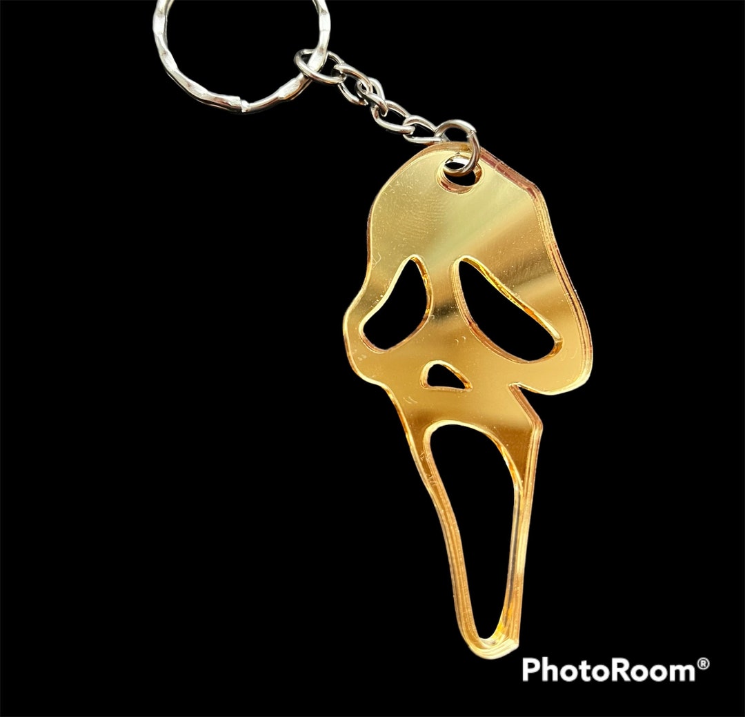 Gold Ghost Face Key Ring - Etsy