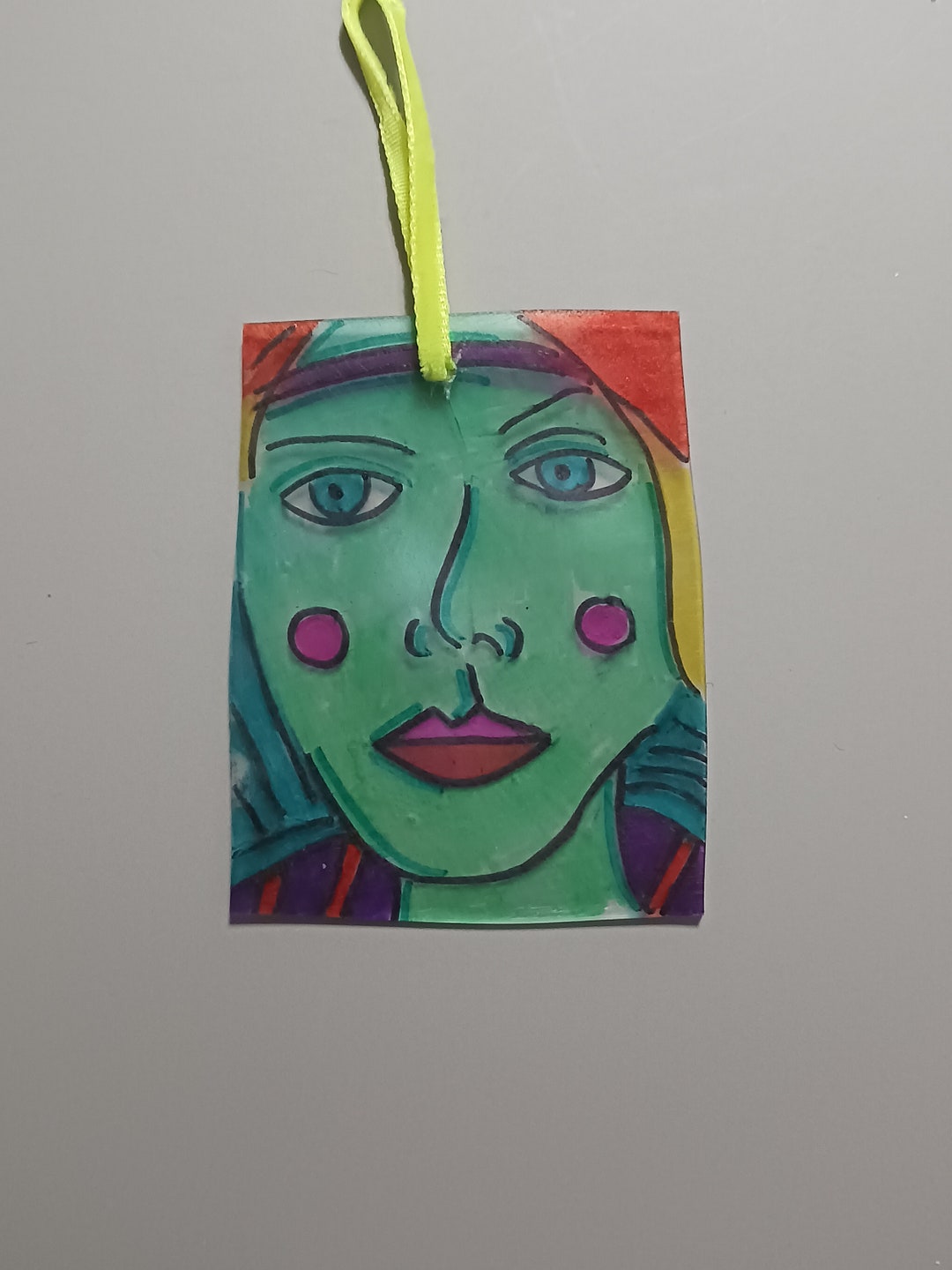 Shrink Film Abstract Face Handdrawn Ornament - Etsy