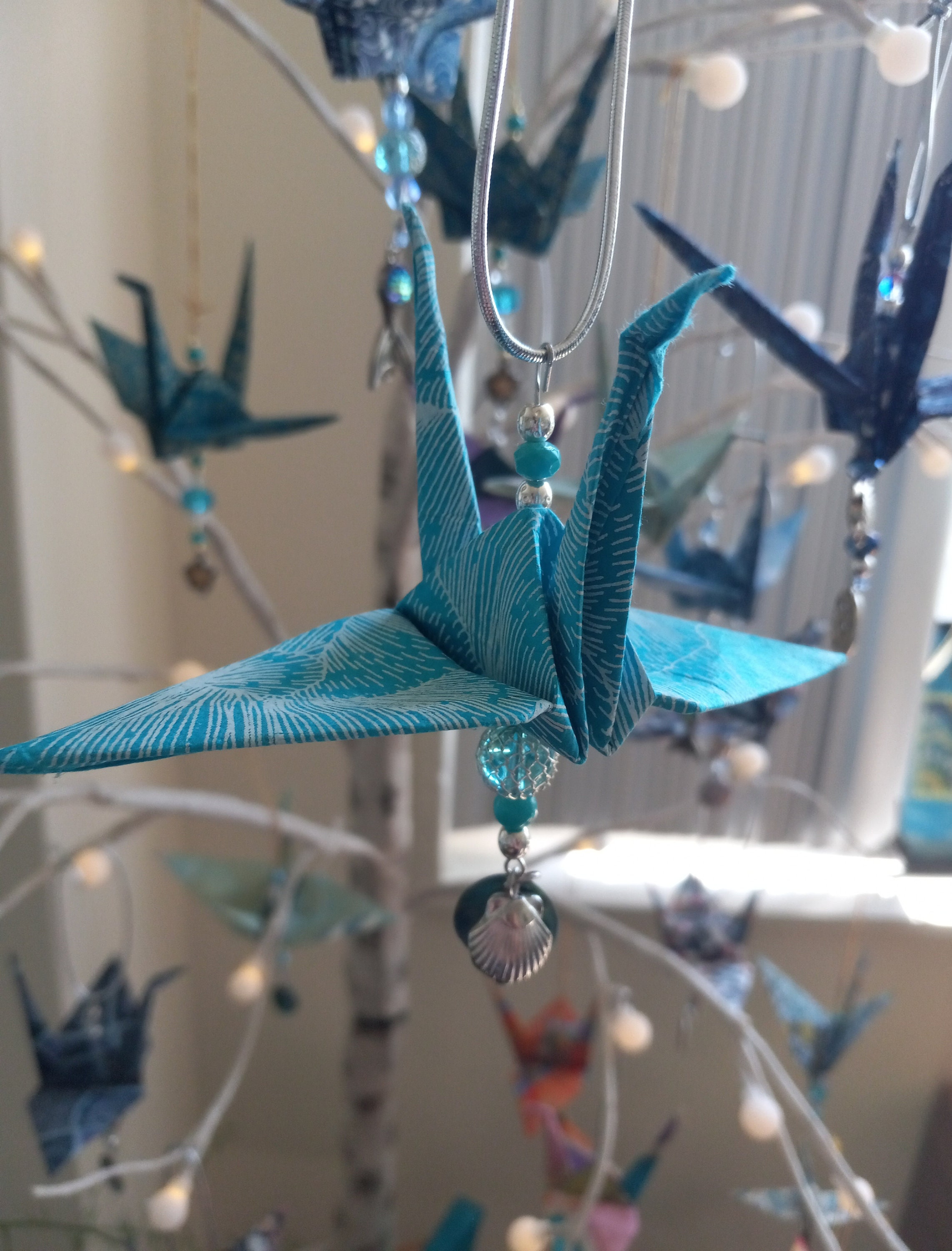 Set of 5 Origami Crane Ornaments - Etsy