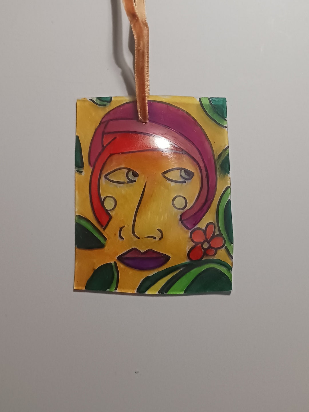 Shrink Film Abstract Face Handdrawn Ornament - Etsy